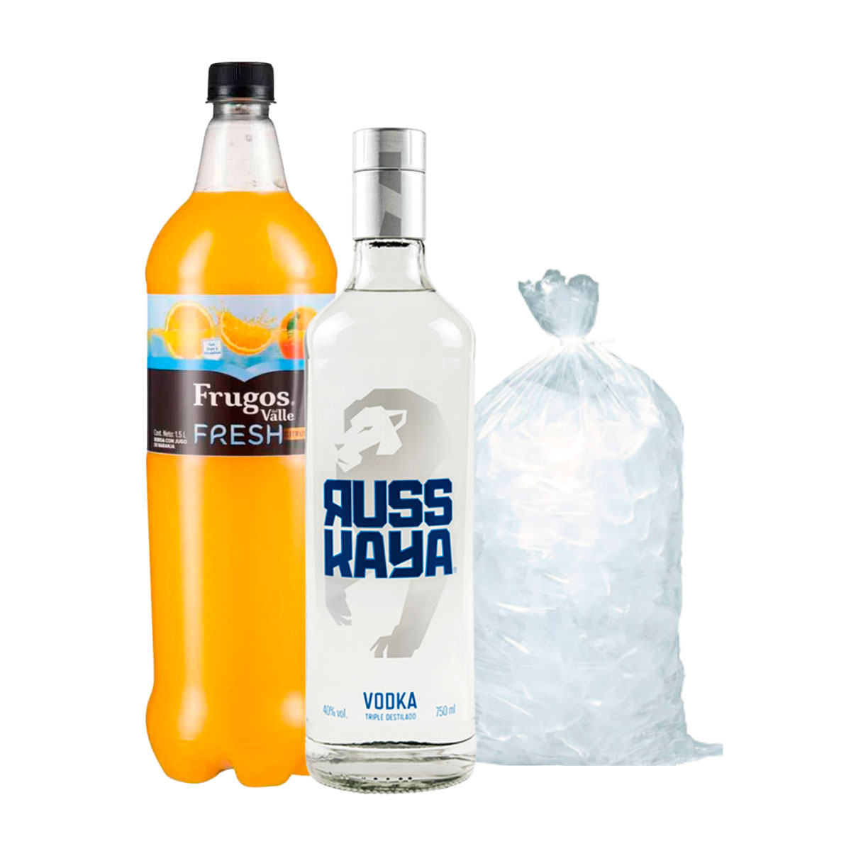 Combo vodka Russkaya clasica botella 750mL + Jugo Fresh Naranja 1.5L ...